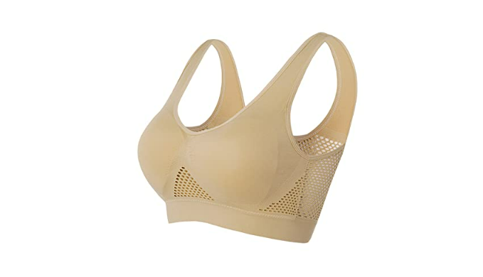 Hesxuno Sports Bras for Women High Support Breathable Push Up Bras Plus ...