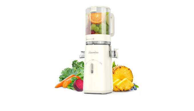 Cold Press Juicer, Updated Masticating Juicer Machines with 5″ Feeding ...