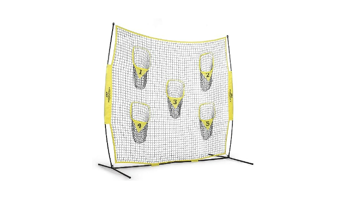 PodiuMax Portable Football Trainer Throwing Net, 8ft x 8ft Knotless Net ...