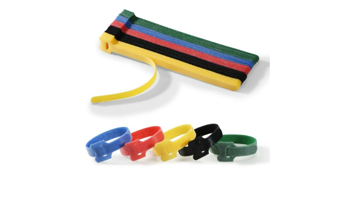 50PC 8 In Reusable Cable Ties, Multi-Purpose Cord Ties for Electronics ...