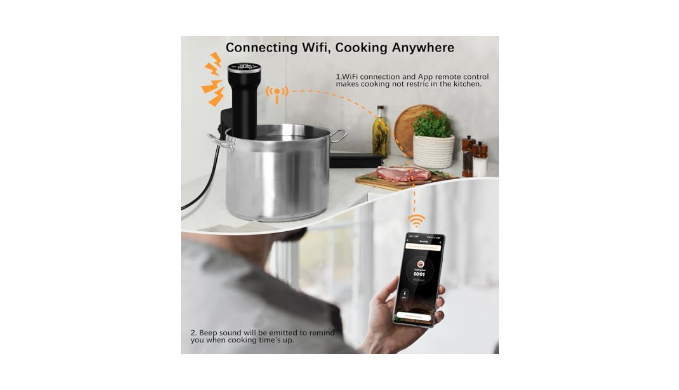 Sous Vide Machines Wi-Fi, Immersion Circulator Precise Cooker, Suvee ...
