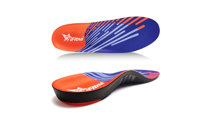 iFitna Plantar Fasciitis High Arch Support Insoles for Men Women ...