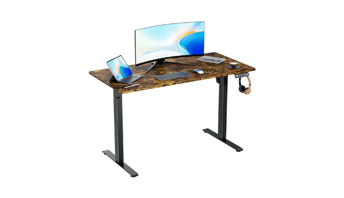 VVENACE 48 55 63 inch Electric Standing Desk Adjustable Height with ...