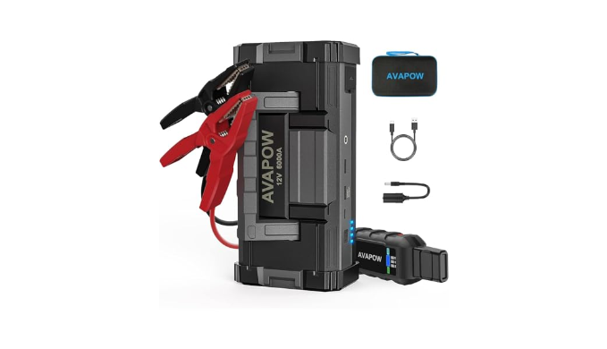 AVAPOW 6000A Car Battery Jump Starter(for All Gas or up to 12L Diesel ...