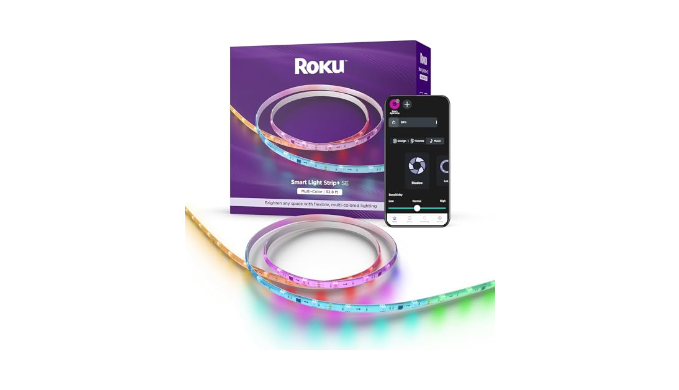 Roku Smart LED Light Strip+, 32.8ft - Color Options with Adjustable ...