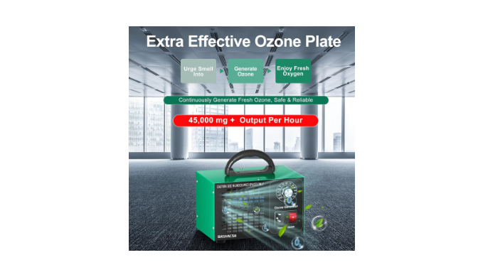 Ozone Generator 45,000mg/h, Industrial/Home O3 Air Purifier Deodorizer ...
