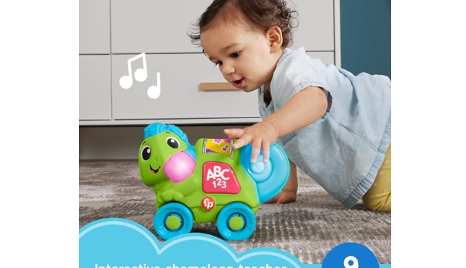 Fisher-Price Baby Learning Toy Link Squad Crawl ‘n Colors Chameleon ...
