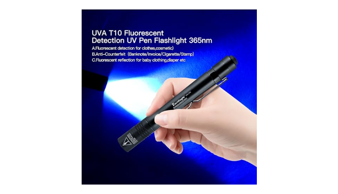 TactEagle UV Pen Light 365nm Ultraviolet Blacklight Penlight Flashlight ...