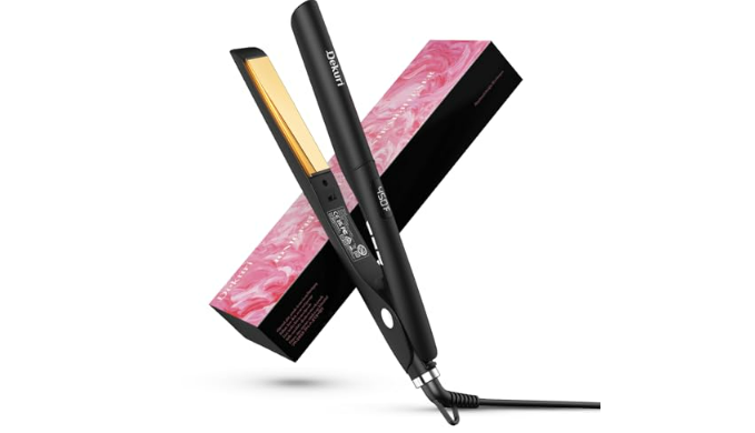 Dekuri Hair Straightener and Curler Flat Iron 2 in 1, Advanced Negative ...