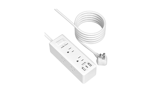 BN-LINK Surge Protector Power Strip with 6 Outlets 2 USB-A 1 USB-C ...