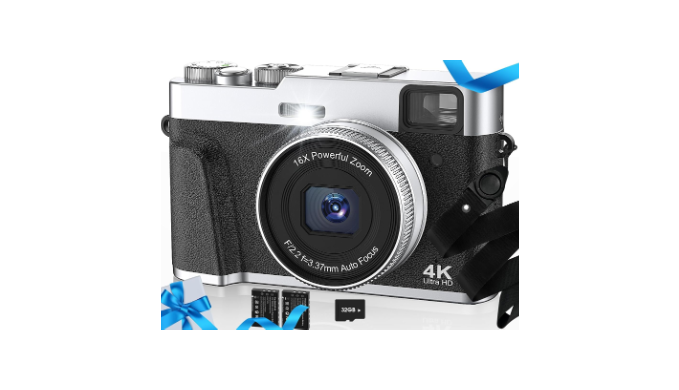 Upgraded 4K Digital Camera with SD Card Autofocus,48MP Point and Shoot ...