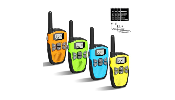 Walkie Talkies, NXGKET Walkie Talkies 4 Pack Long Range for Adults ...