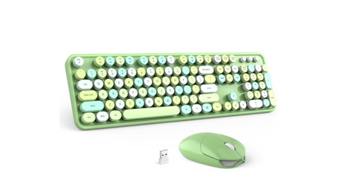 Wireless Keyboard and Mouse Combo - GEEZER Olive Green Full-Sized ...