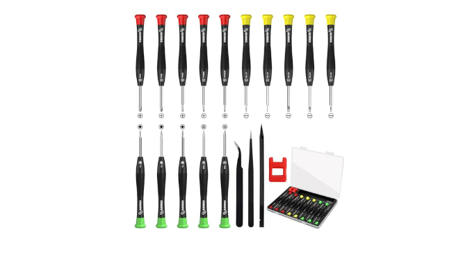 STREBITO 19-Piece Small Screwdriver Set, Mini Precision Screwdriver Set with Case, Phillips ...