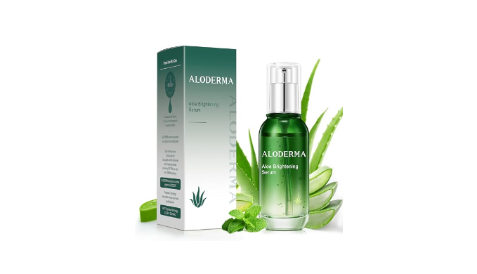 Aloderma Skin Brightening Serum for Face with 65% Organic Aloe Vera ...