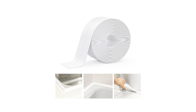 SENKEI Caulk Tape 1.5 in x 10.5 ft Shower Self Adhesive, Caulk Sealing ...