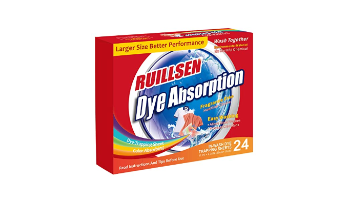 RUILLSEN Laundry Dye Absorption 24 Count Sheets,Home Household Supply ...