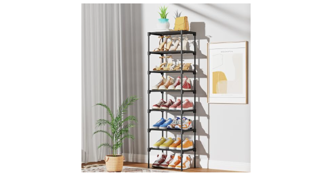 Kitsure Shoe Rack for Closet - Stackable Shoe Organizer for Closet ...