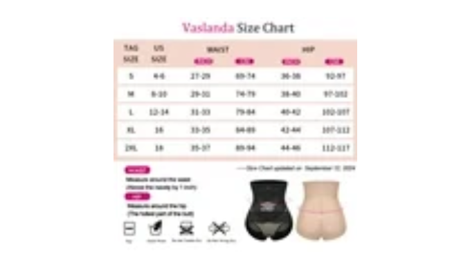 Vaslanda 2 Packs Shapewear Tummy Control Underwear For Women High