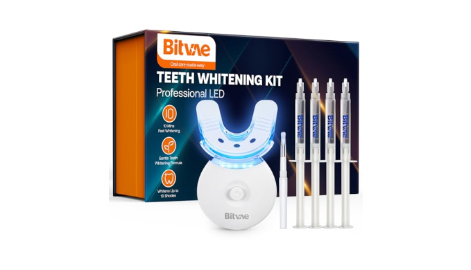 Bitvae Teeth Whitening Kit with LED Light, Teeth Whitening Gel for ...
