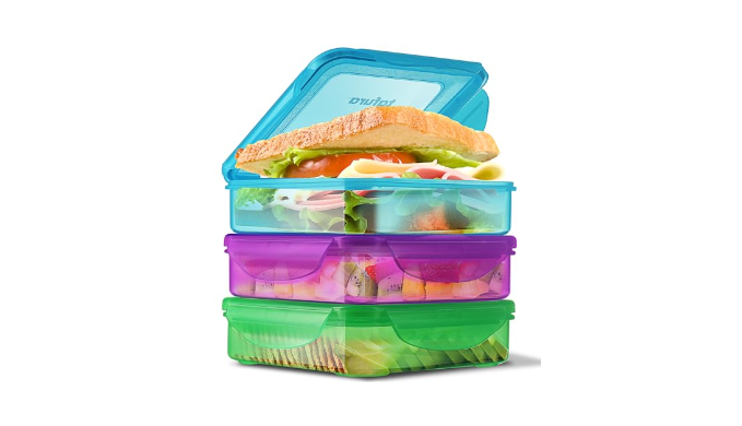 Tafura 3 Pack Sandwich Containers - Reusable Lunch Containers for ...
