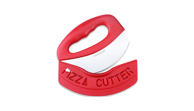Suanyok Premium Pizza Cutter Food Chopper-Super Sharp Blade Stainless ...