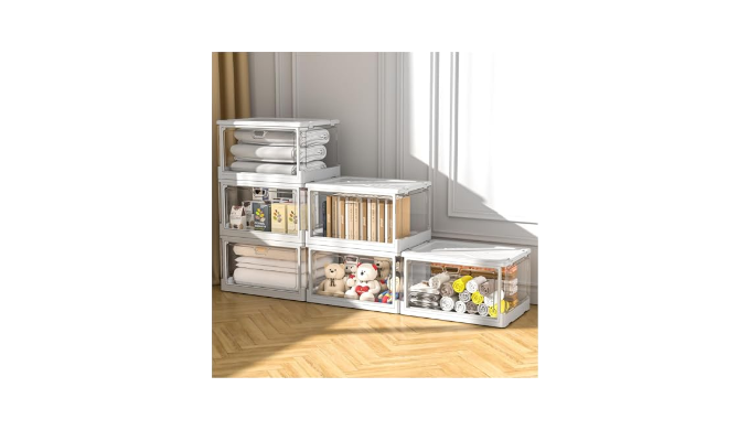 Clear Storage Bins with Lids 3 Packs - 24Qt Stackable Storage Bins ...