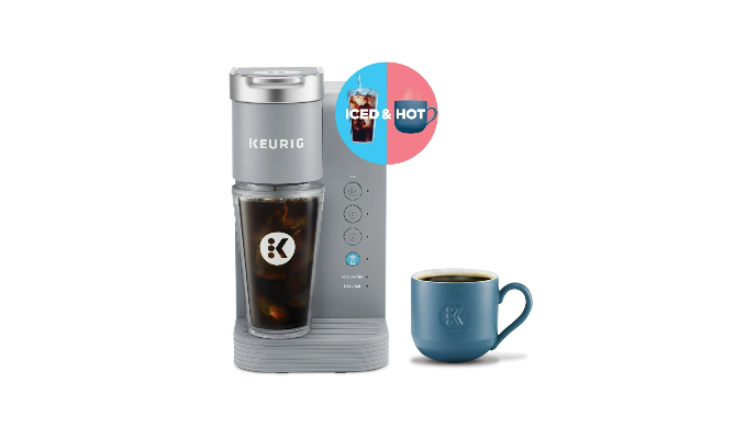 Keurig K-Iced Essentials, Gray Iced and Hot Single-Serve K-Cup Pod ...