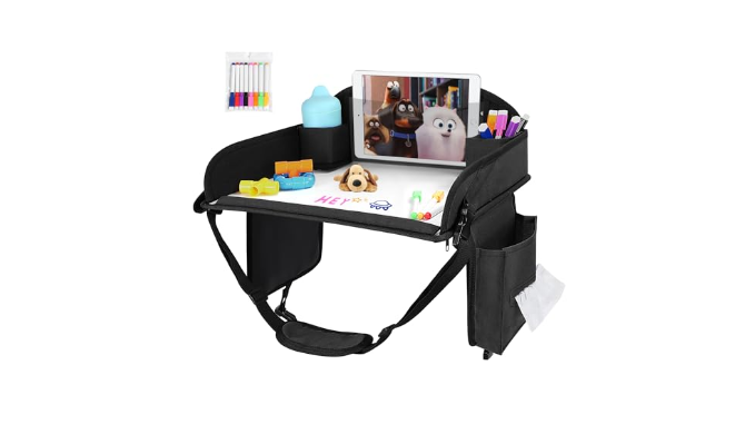 WENRENER Kids Travel Tray, Travel Tray For Kids Car Seat, Toddler Road ...