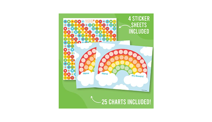 25 Rainbow Sticker Chart for Kids Behavior Chart for Kids at Home ...