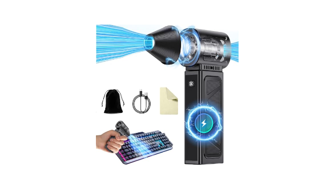 Compressed Air Duster - 300,000 RPM Electric Air Duster,Mini Blower and ...