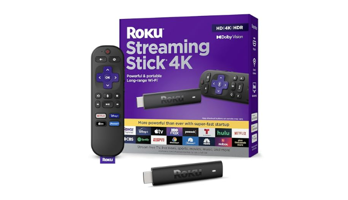 Roku Streaming Stick 4K | Portable Roku Streaming Device 4K/HDR/Dolby ...