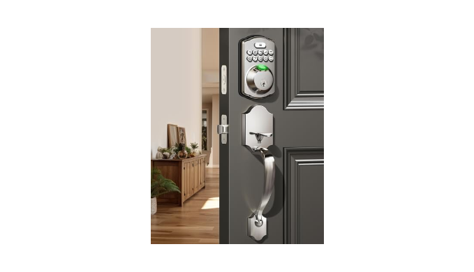 Veise Fingerprint Door Lock Set, Keyless Entry Door Lock, Front Door ...