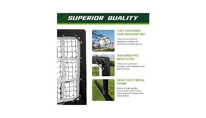 9 Hole Pitching Net, Heavy-Duty Baseball Net with Strike Zone for ...