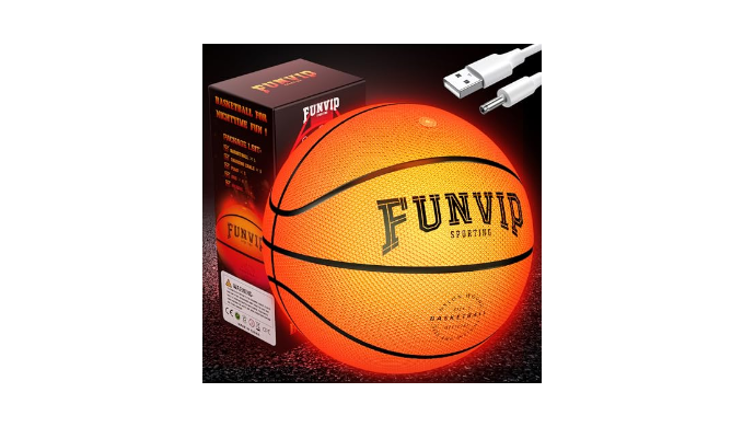 Basketball,Rechargeable LED Light Up Basketball,Glow in the Dark Sports ...