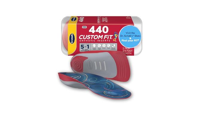 Dr. Scholl’s Custom Fit Orthotics 3/4 Length Inserts CF 440, 5-in-1 All ...