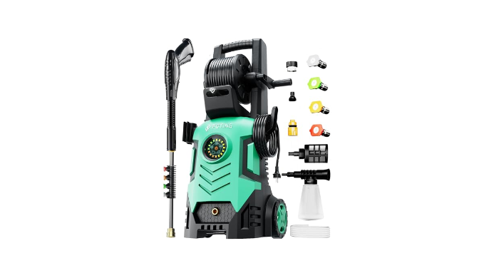 2025Upgraded Electric Pressure Washer, 5000 PSI 3.3 GPM Touch Screen Adjustable 8 Level; 4 Quick ...