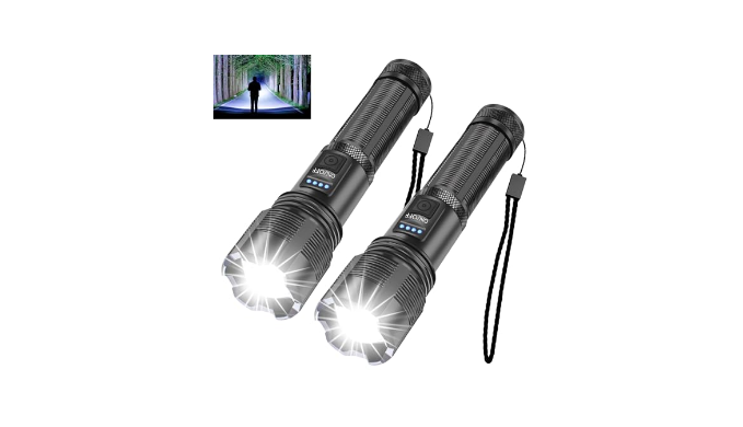 Northlet Rechargeable Flashlights 10000 High Lumens, Mini Handheld ...