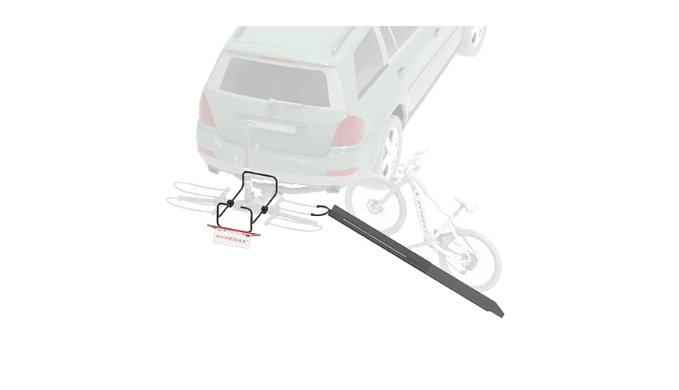 Hyperax Patented Back Saver E-Bike Ramp with License Plate Holder - Max ...