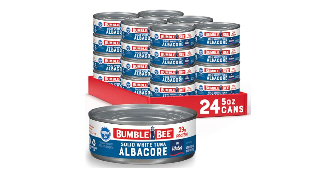Bumble Bee Solid White Albacore Tuna in Water, 5 oz Can (Pack of 24 ...