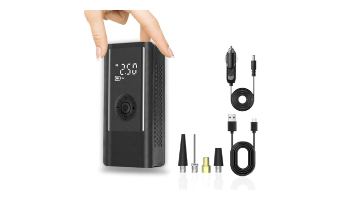 Tire Inflator Portable Air Compressor with 10000 mAh Battery 12V DC ...