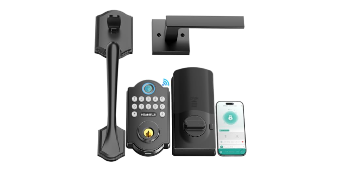 Smart WiFi Door Lock Set - HEANTLE Keyless Entry Door Lock, Front Door ...