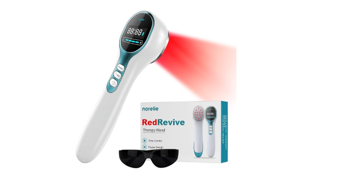 Norelie RedRevive Cold Laser Therapy Device, Portable Infrared Light Therapy for Body Pain ...