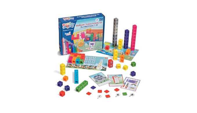 hand2mind MathLink Cubes Numberblocks 1-10 Activity Set, 30 Preschool ...