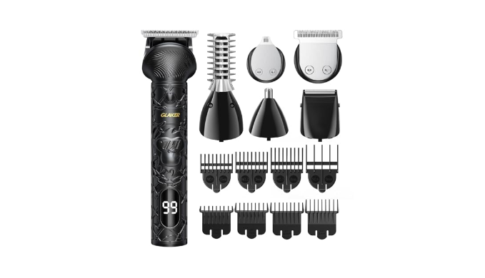 GLAKER Beard Trimmer for Men, Electric Razor for Body, Face, Mustache ...