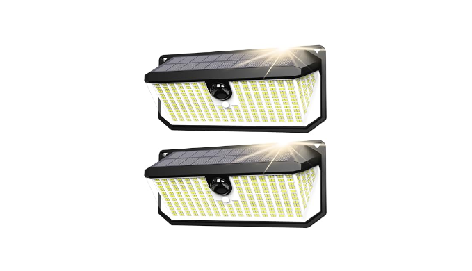 DijiuGoya Solar Lights Outdoor Waterproof Motion Sensor 466 LED Powered Flood Lights 4000LM ...