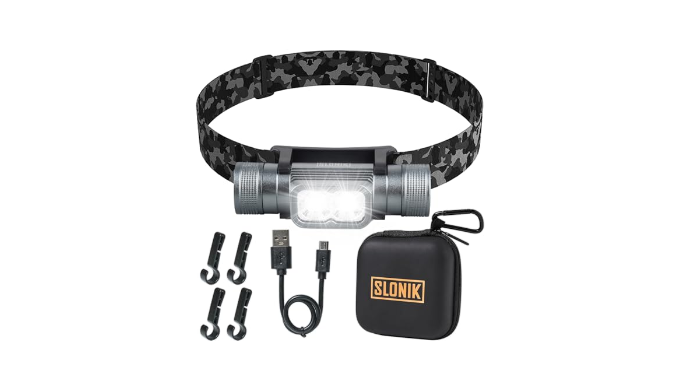 SLONIK Rechargeable Headlamp for Adults - 1000 Lumens Super Bright 60 ...