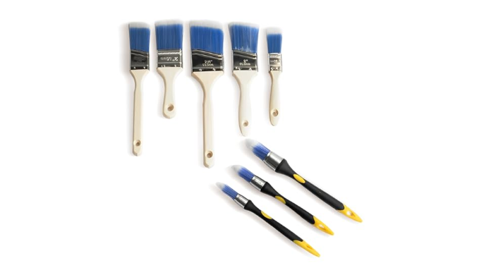 8Pcs Paint Brushes for Walls, Angle Flat Paint Brushes and Trim Brush ...