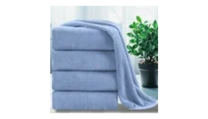 Jessy Home 4 Pack Oversized Bath Sheet Towels 700 GSM Ultra Soft Blue ...