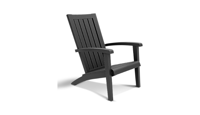 Esmlada Adirondack Chairs Outdoor,Patio Chairs Black Wooden Textured ...